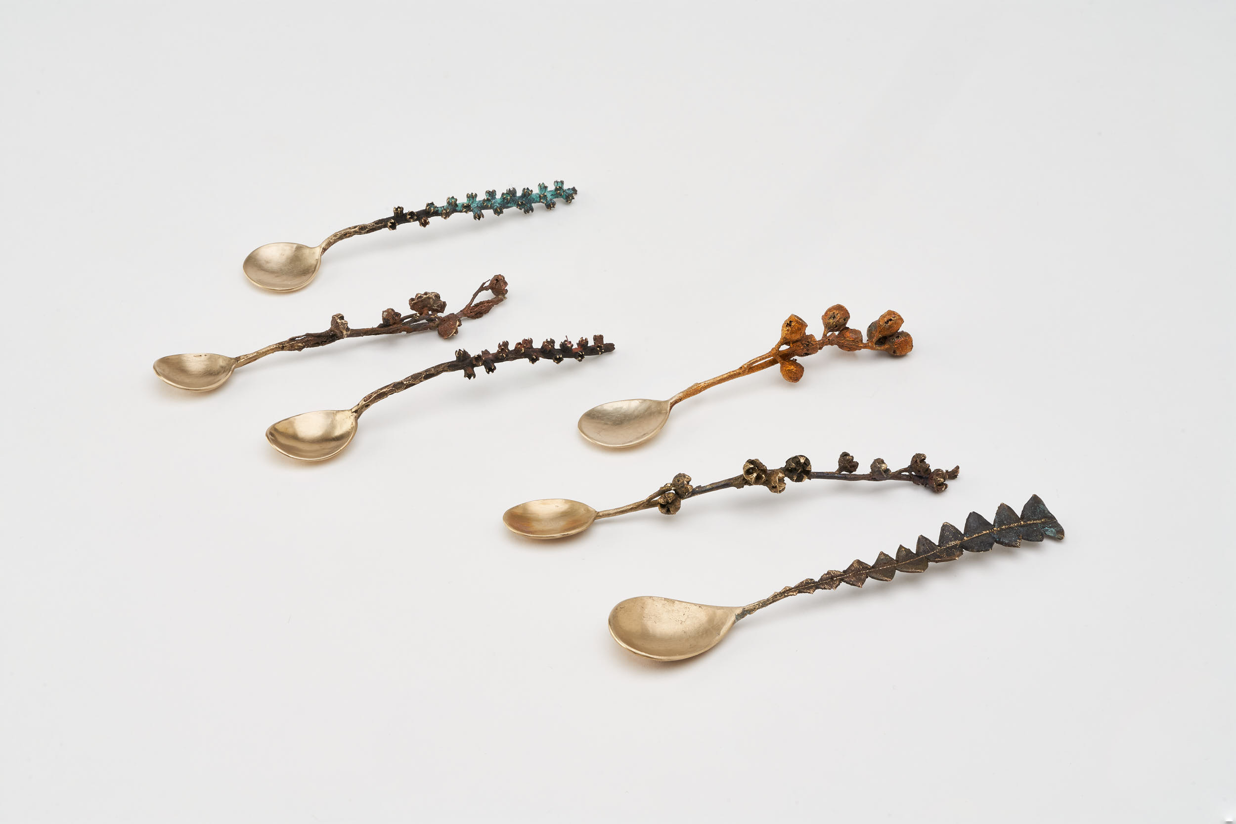 The Native Twig Spoons made from patinated brass. In the Adelaide Hills ...